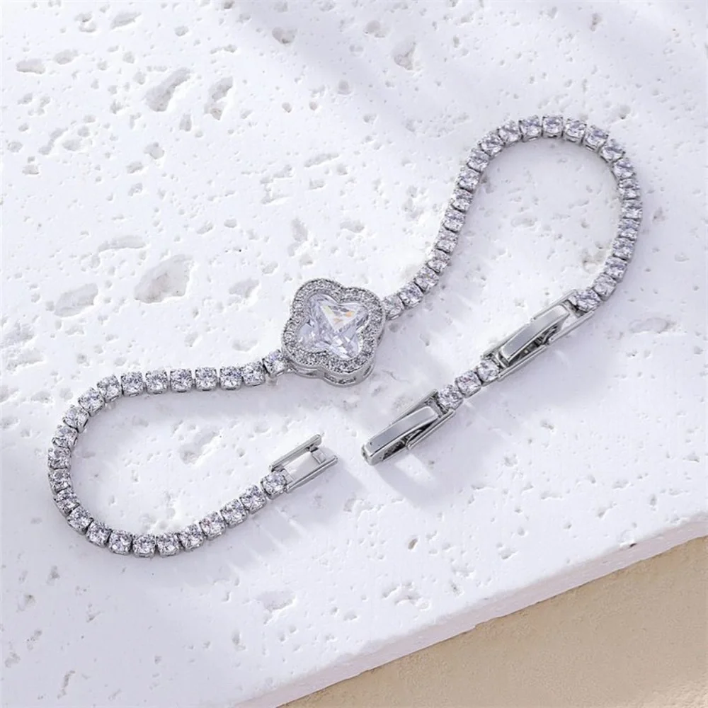 Jewelry | Brand New Silver Clover Tennis Bracelet | Poshmark